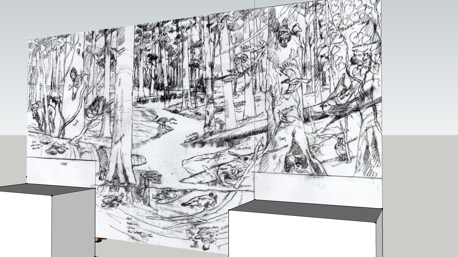 Cache River National Wildlife Refuge mural progress | The Art of Larry ...